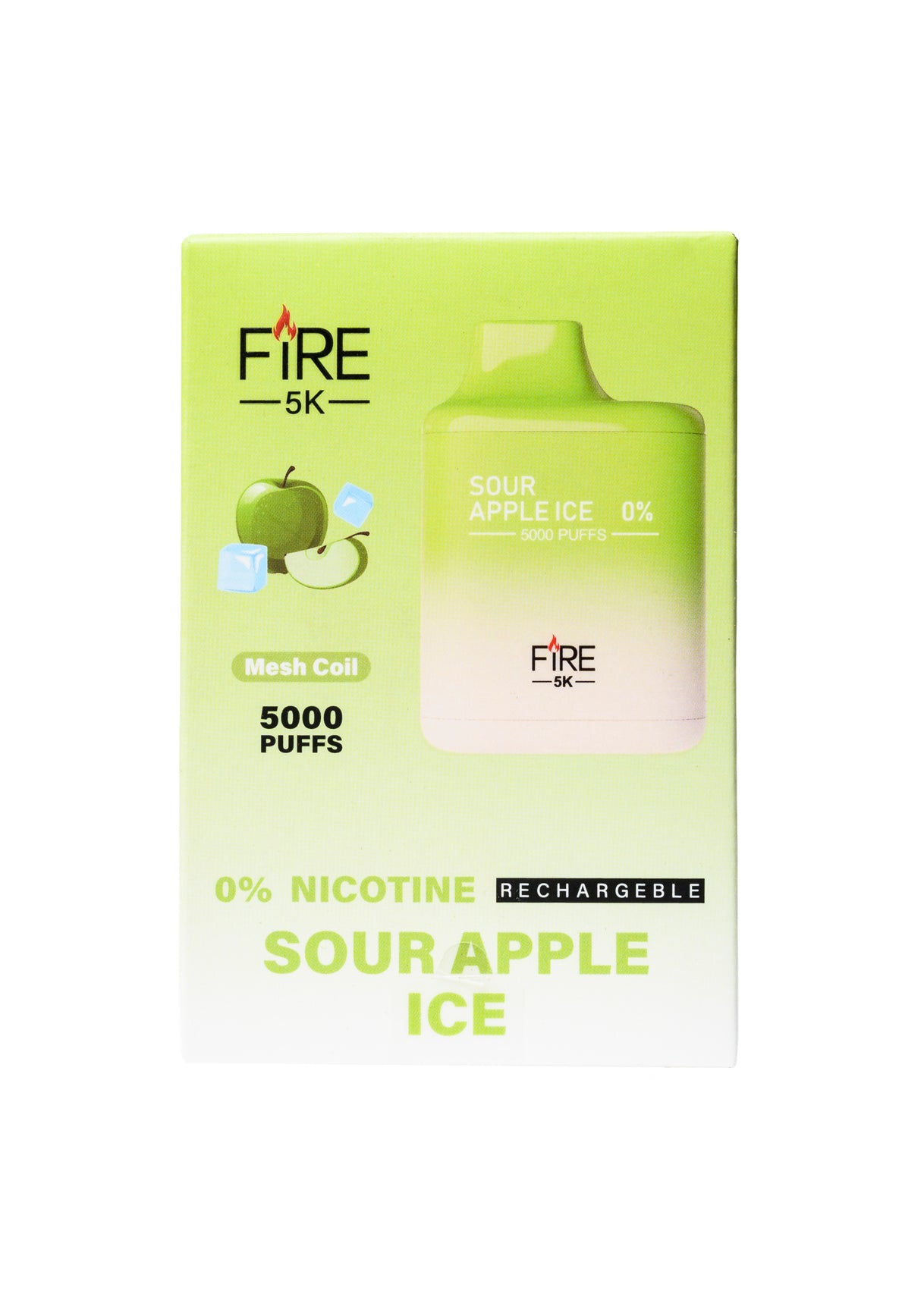 Fire ZERO 5000 Sour Apple Ice 0% | GetPop