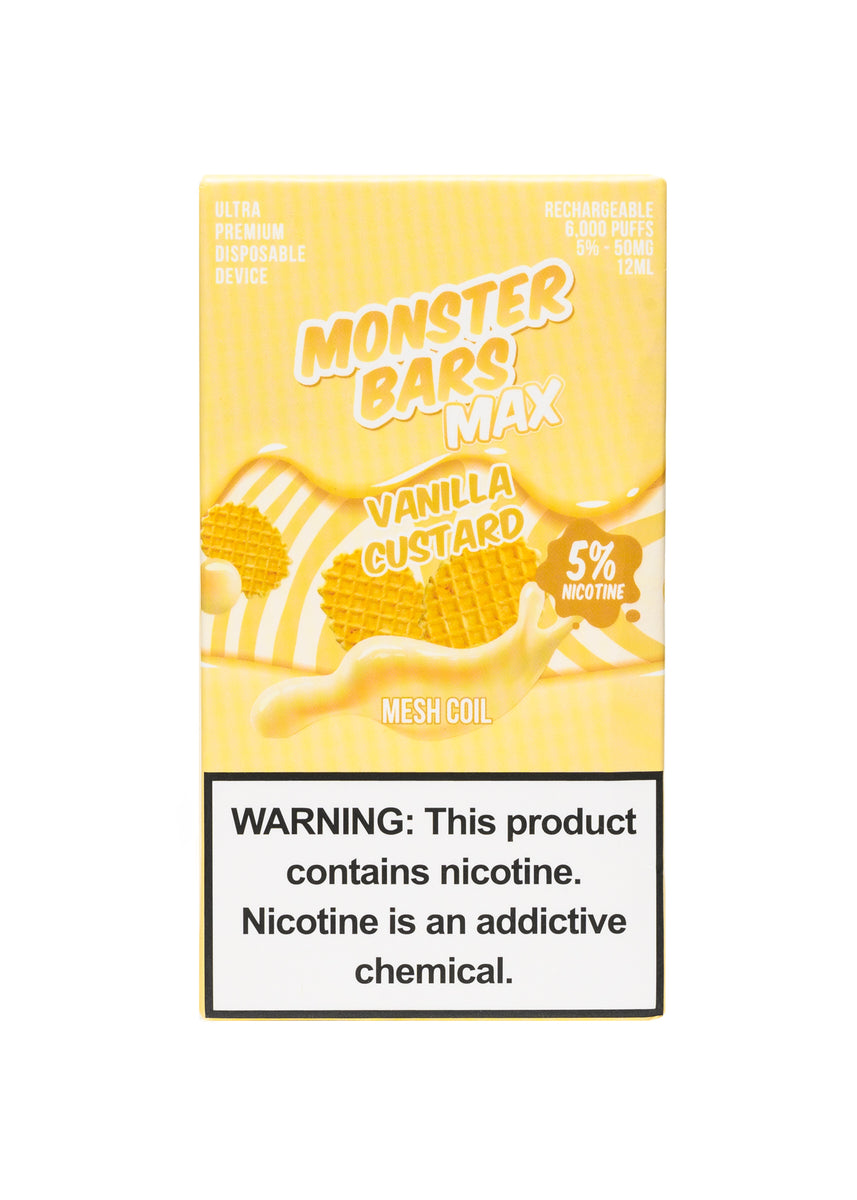 Monster Bars Max 6000 Vanilla Custard | GetPop