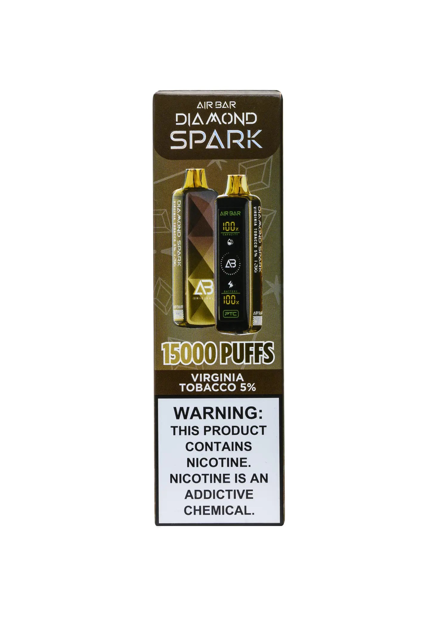 Air Bar Diamond Spark 15K Virginia Tobacco | GetPop