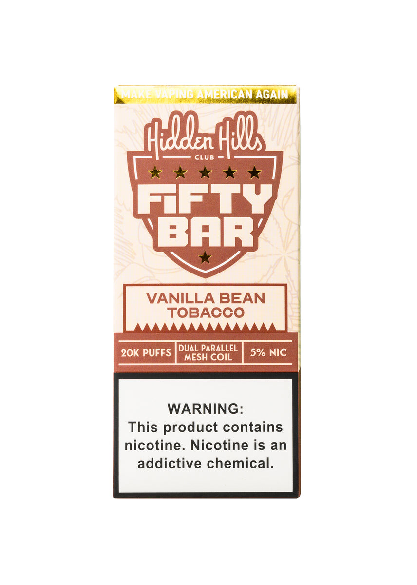 Hidden Hills x Fifty Bar 20K Vanilla Bean Tobacco | GetPop
