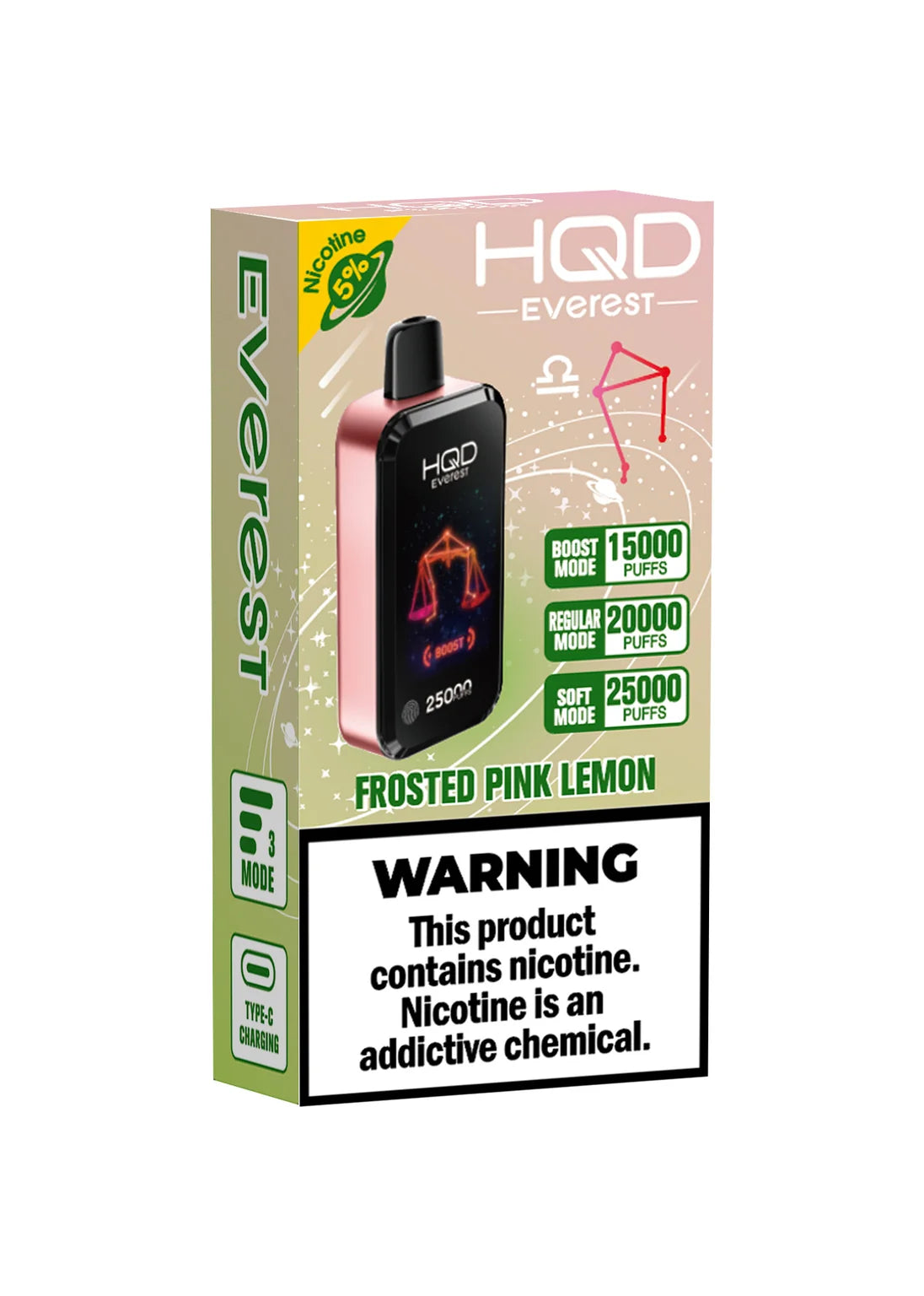 HQD Cuvie Everest 25K Frosted Pink Lemon | GetPop