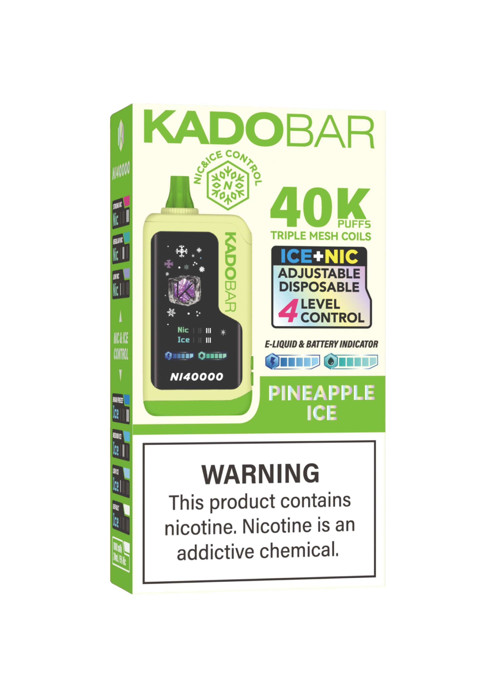Kado Bar NI40K Ice-Nic Control Pineapple Ice | GetPop