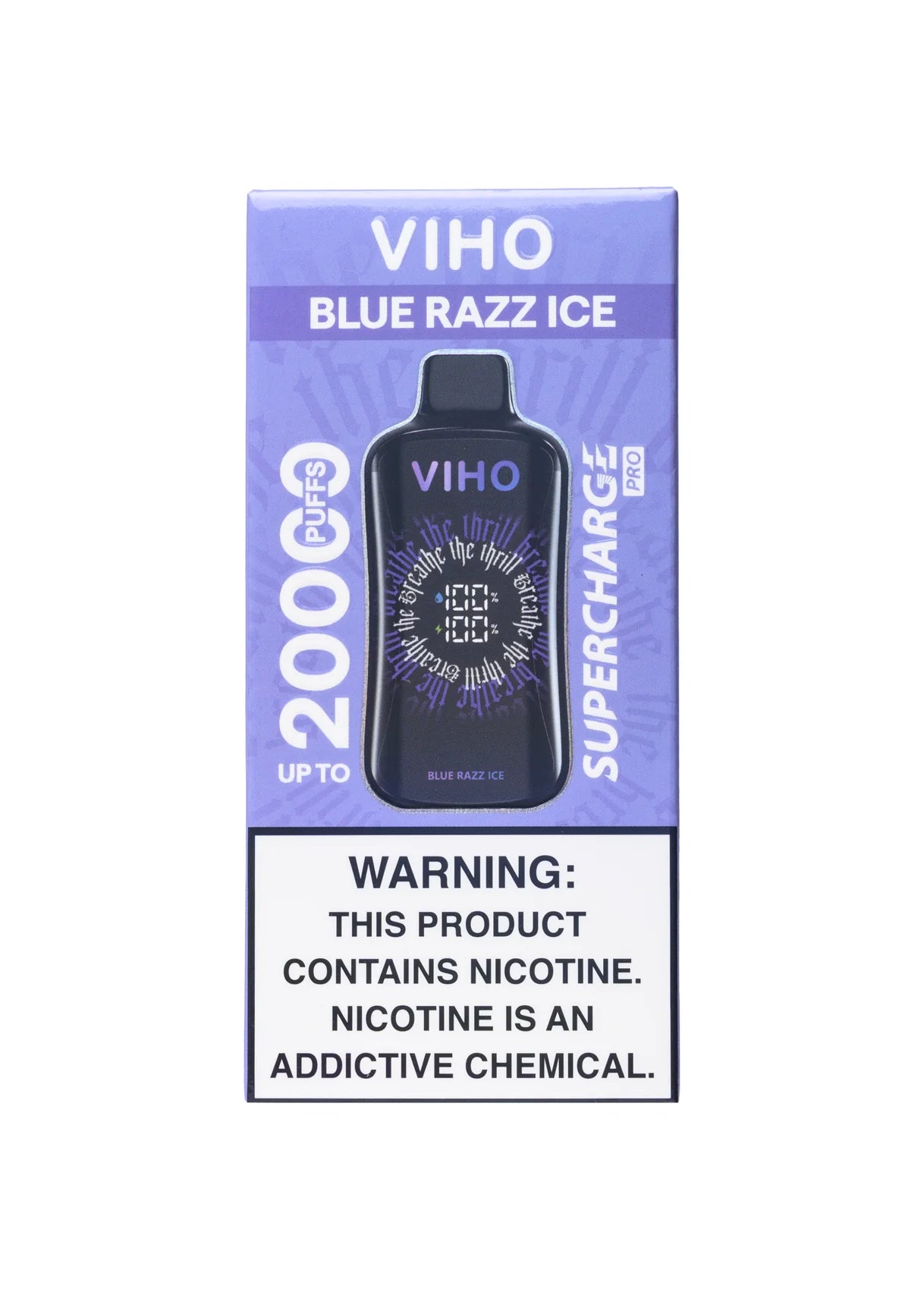 VIHO Supercharge Pro 20K Blue Razz Ice | GetPop
