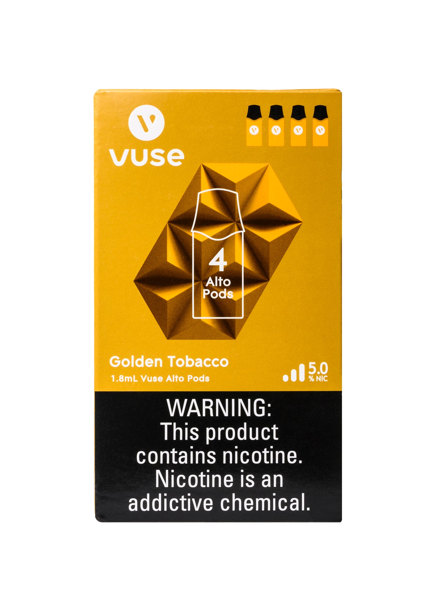 Vuse Alto Pods Golden Tobacco 5% (4-pack) | GetPop