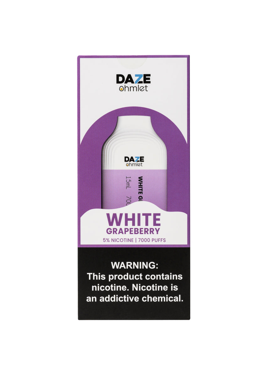 7 Daze Ohmlet 7000 White Grapeberry | GetPop