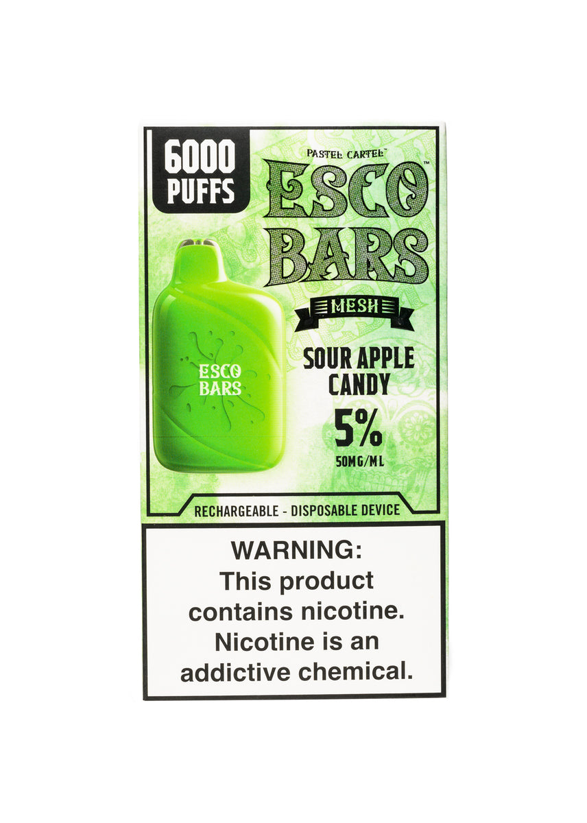 Esco Bars Mesh 6000 Sour Apple Candy | GetPop
