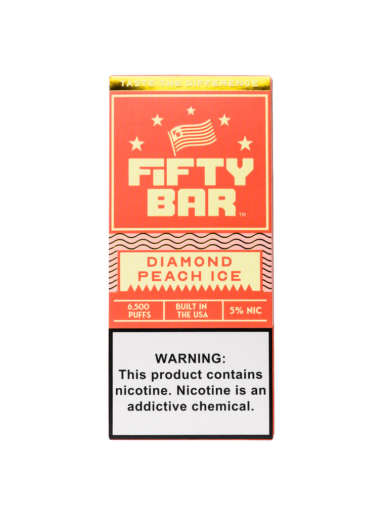Fifty Bar 6500 Diamond Peach Ice | GetPop