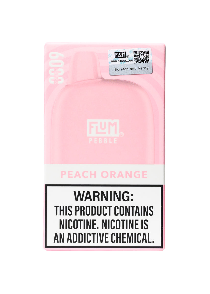 Flum Pebble 6000 Peach Orange | GetPop