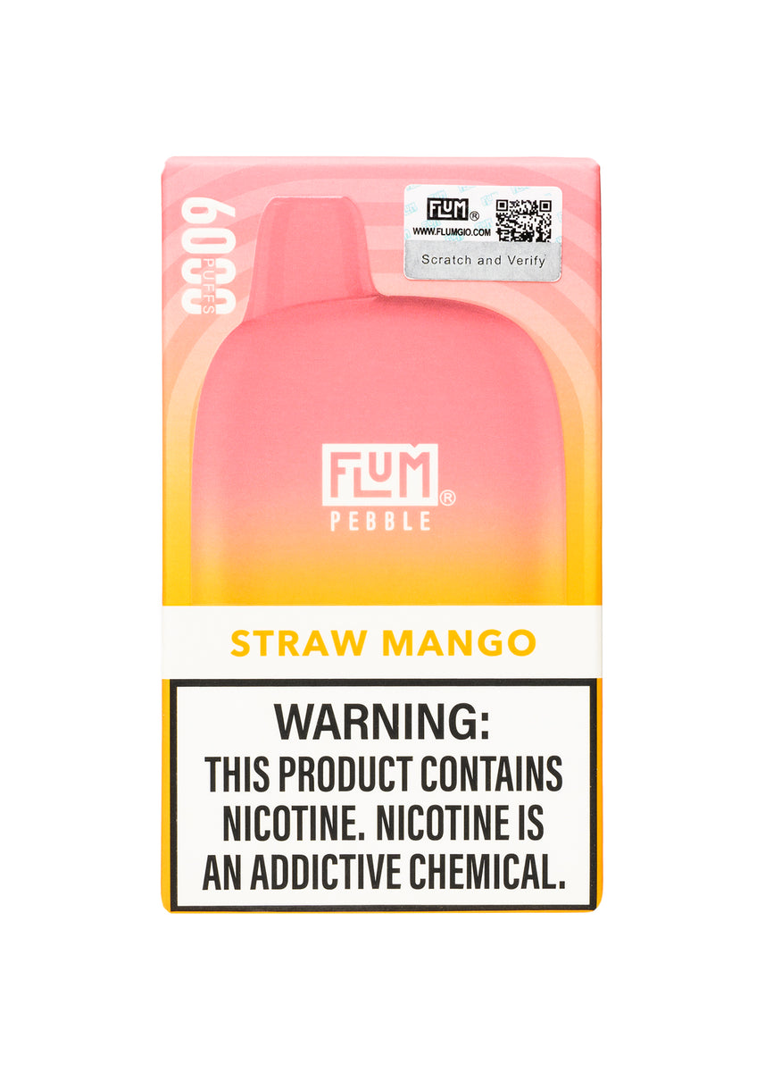 Flum Pebble 6000 Straw Mango | GetPop