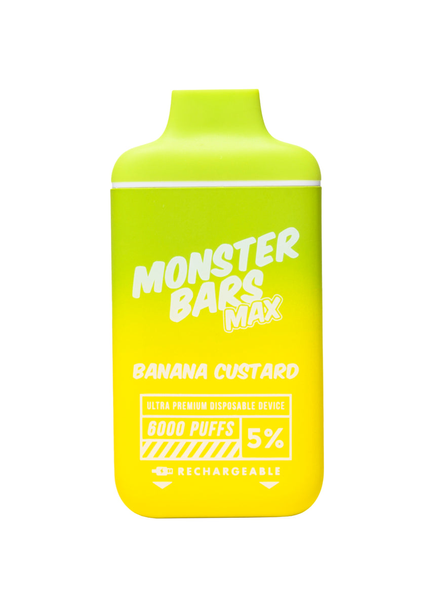 Monster Bars Max 6000 Banana Custard | GetPop
