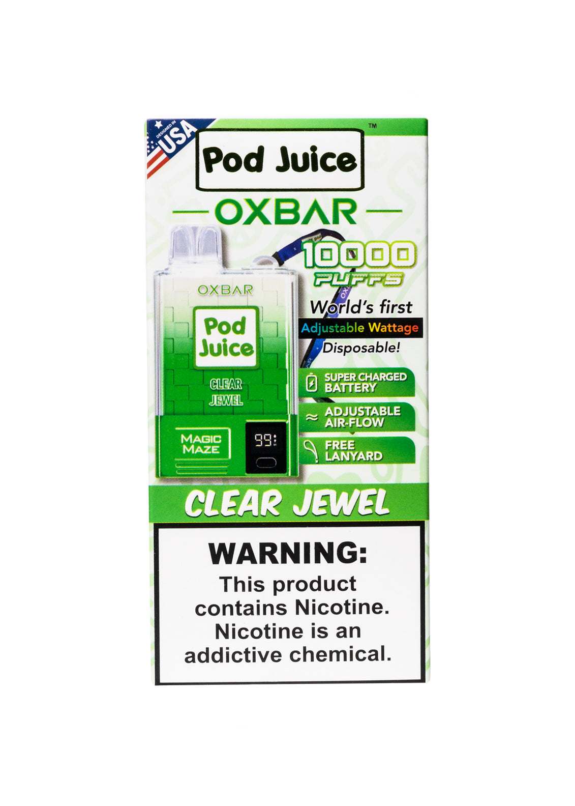 Oxbar Magic Maze Pro 10K Clear Jewel | GetPop