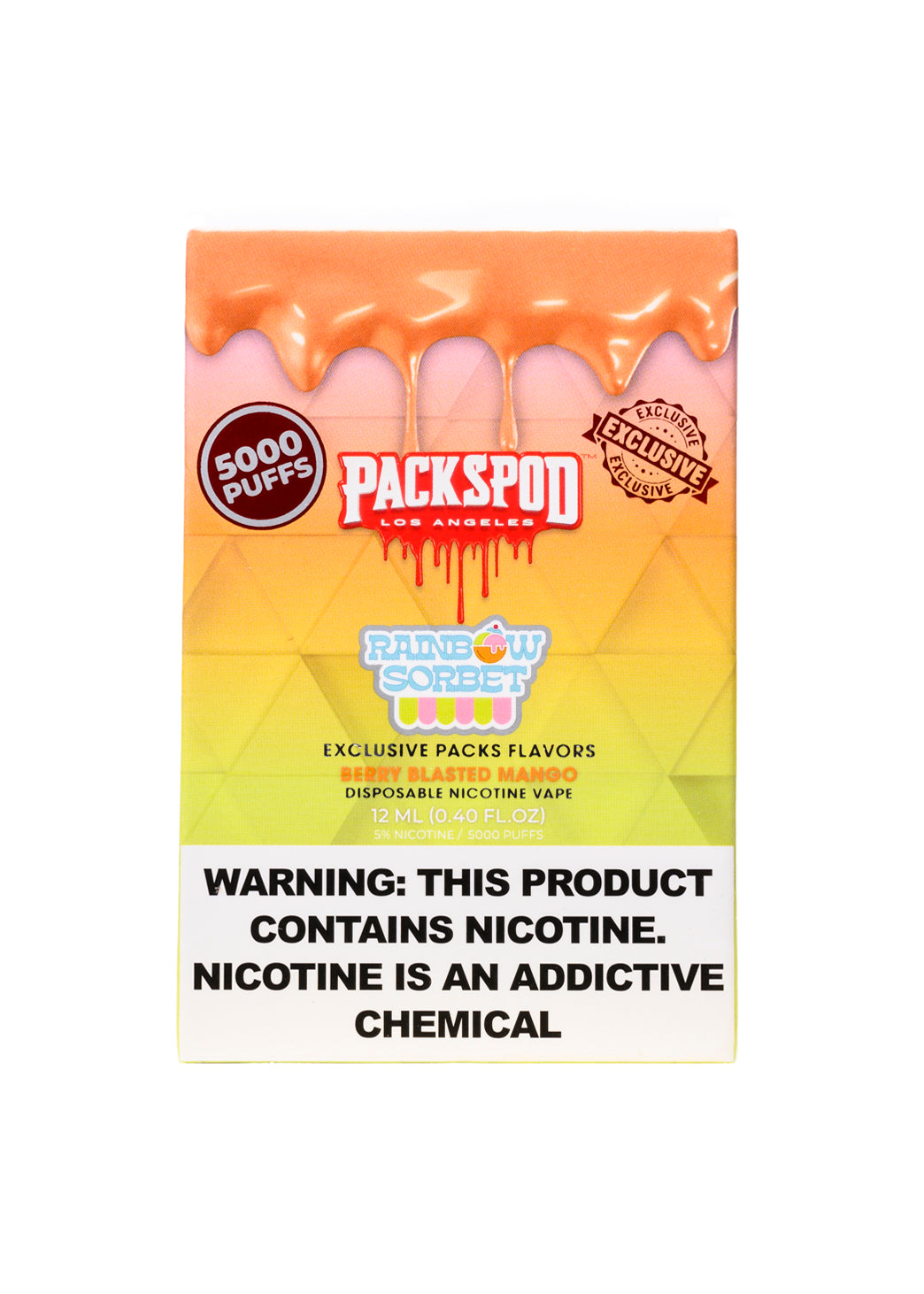 PacksPod 5000 Rainbow Sorbet (Berry Blasted Mango) | GetPop