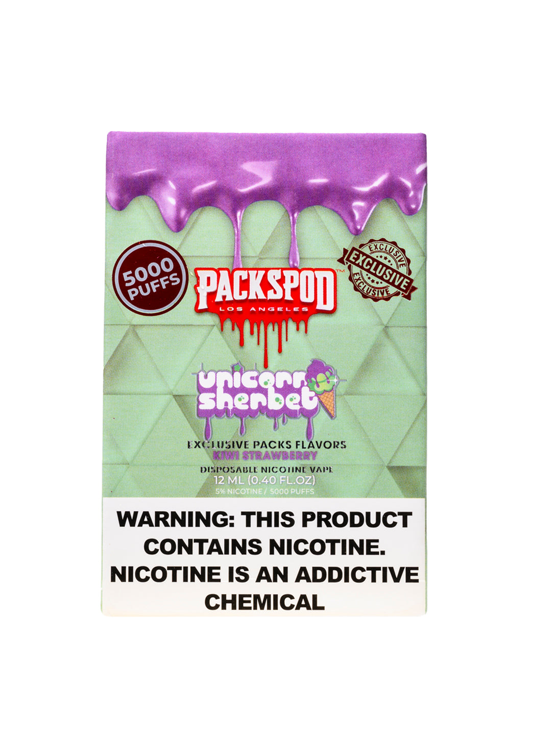 PacksPod 5000 Unicorn Sherbet (Kiwi Strawberry) | GetPop