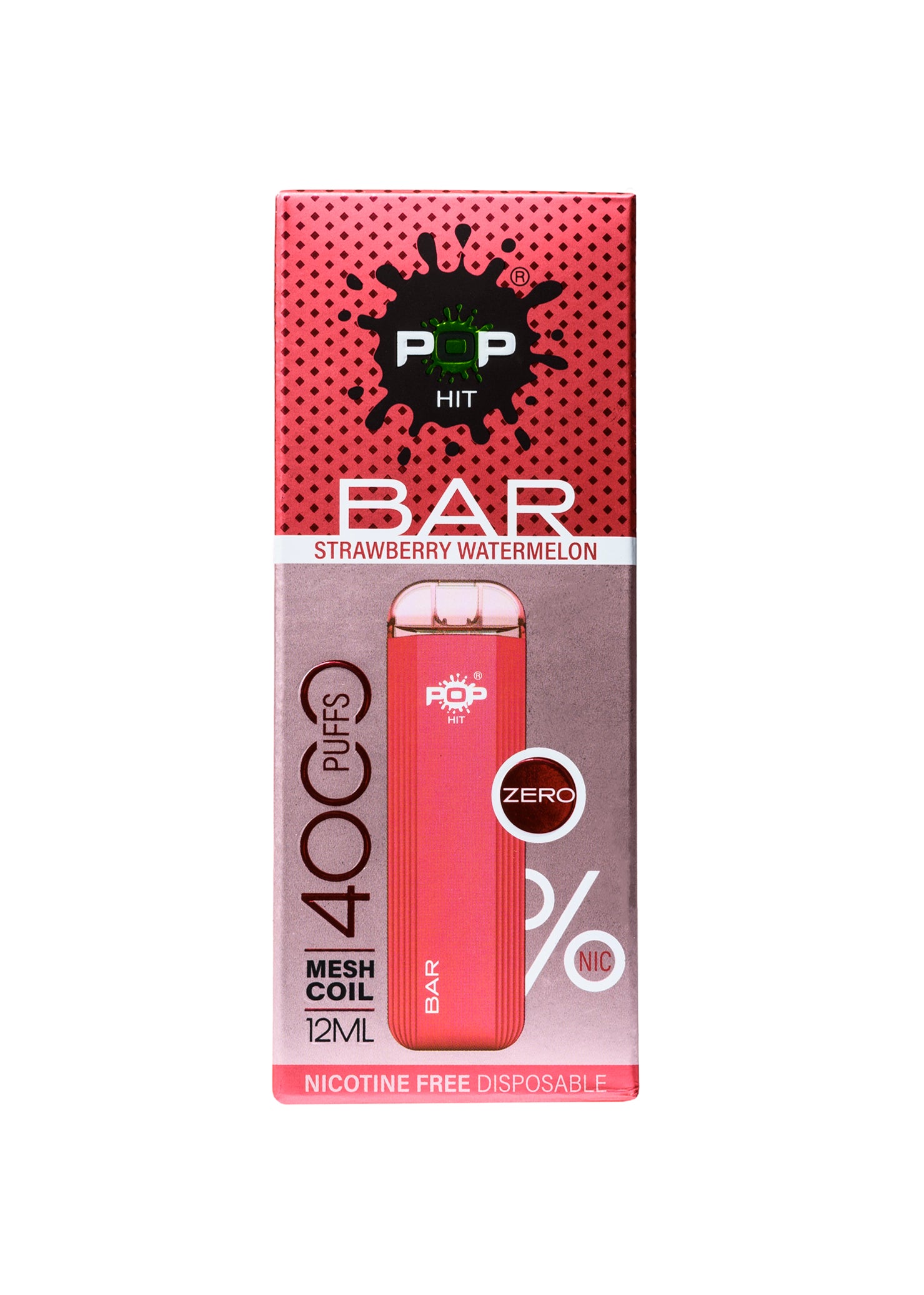 Pop HIT Bar 4000 ZERO Strawberry Watermelon 0% | GetPop